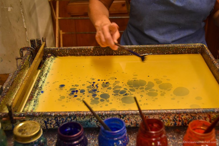 Creating Handmade, Italian Marbled Paper in Florence, Italy – Travels ...
