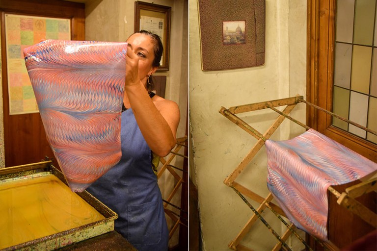 Creating Handmade, Italian Marbled Paper in Florence, Italy – Travels ...