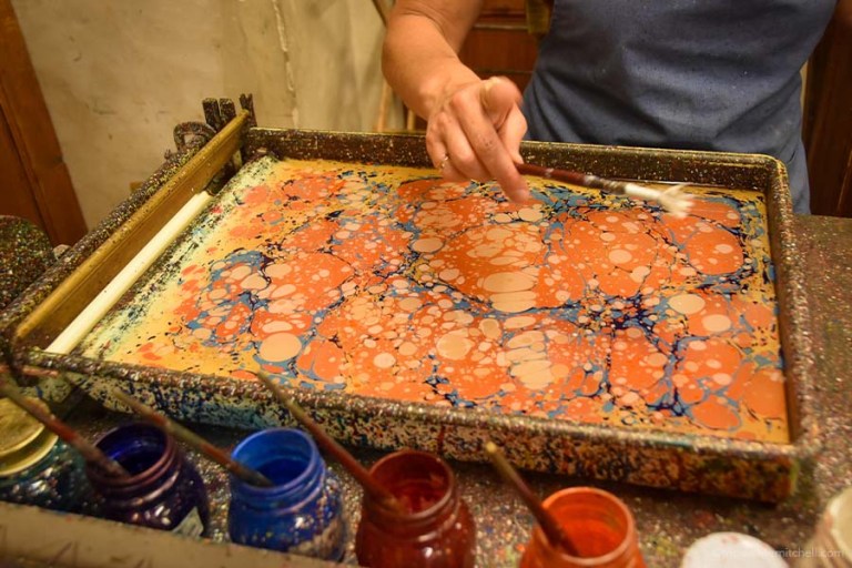 Creating Handmade, Italian Marbled Paper in Florence, Italy – Travels ...