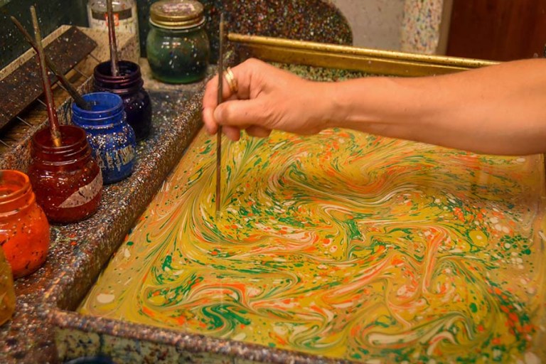 Creating Handmade, Italian Marbled Paper in Florence, Italy – Travels ...