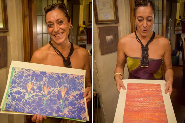 Creating Handmade, Italian Marbled Paper in Florence, Italy – Travels ...