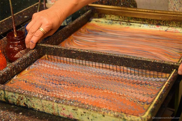 Creating Handmade, Italian Marbled Paper in Florence, Italy – Travels ...