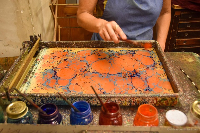 Creating Handmade, Italian Marbled Paper in Florence, Italy – Travels ...