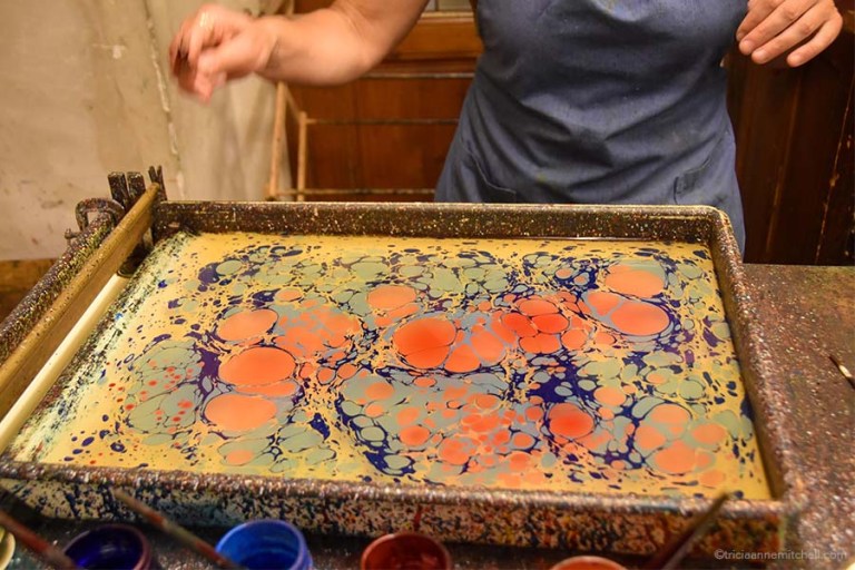 Creating Handmade, Italian Marbled Paper in Florence, Italy – Travels ...
