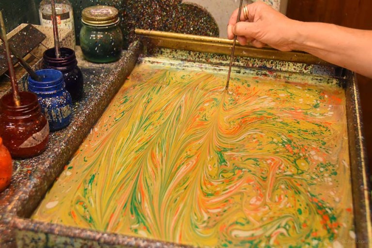 Creating Handmade, Italian Marbled Paper in Florence, Italy – Travels ...